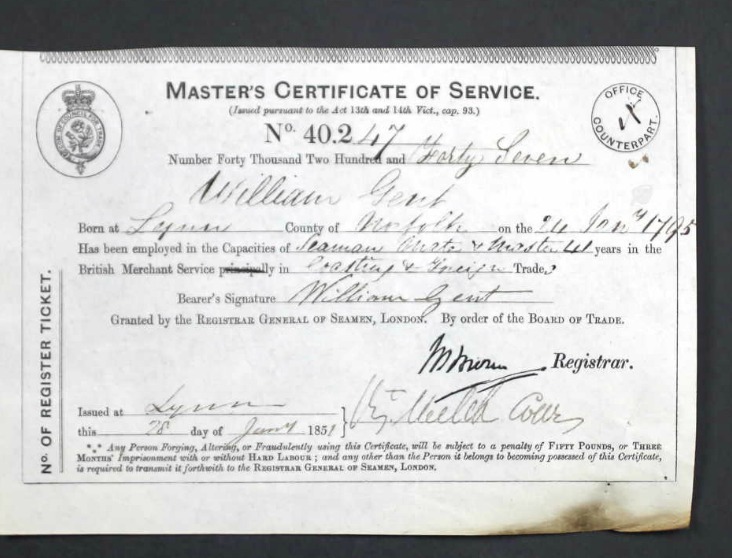 KLF • View topic - Master Mariners Service Certificates